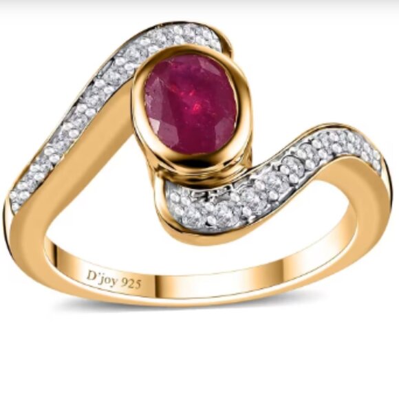 Jewelry | Niassa Ruby Ff And White Zircon Ring | Poshmark